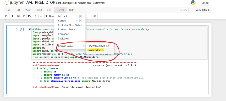 Change Kernal to Different VirtualEnv in Jupyter Notebook (2023)