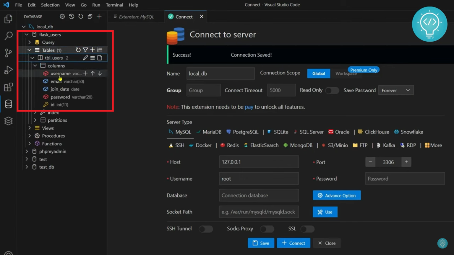 How To Connect MySQL Database To VS Code - The Code City