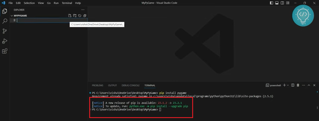 How To Install And Setup Pygame In Vs Code The Code City