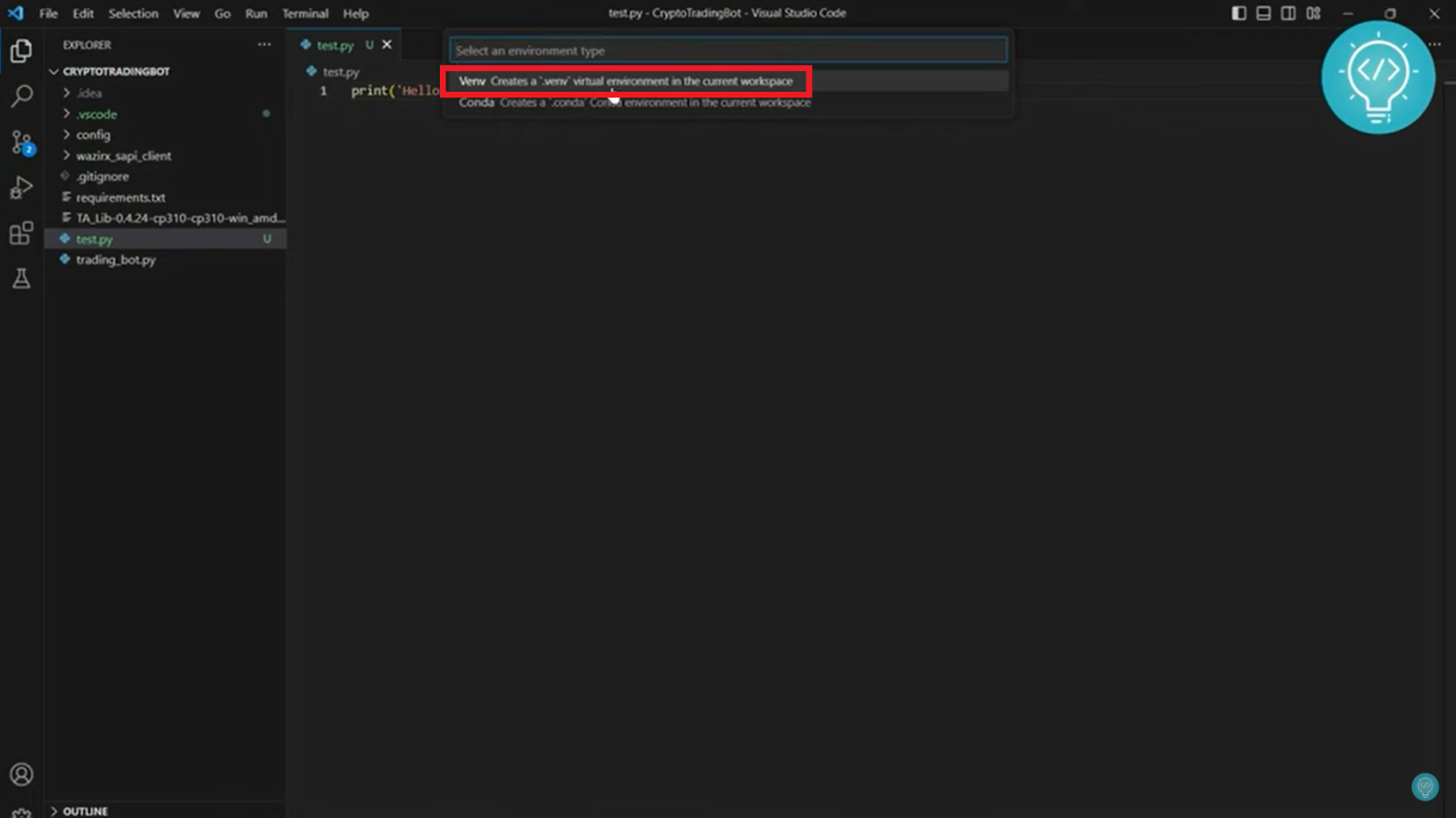 How To Create Virtual Environment For Python In VS Code - The Code City