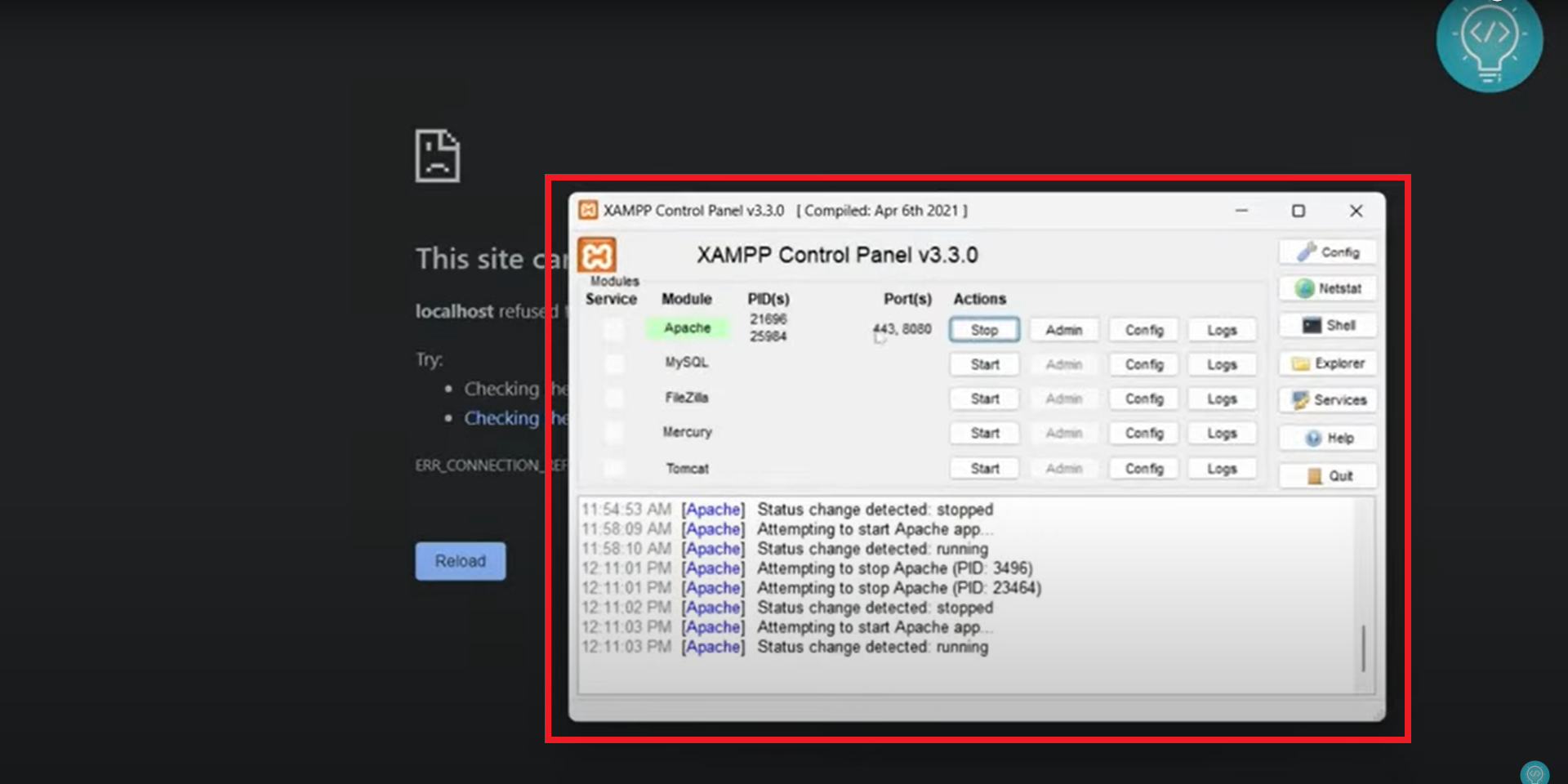How To Fix Error ‘xampp Localhost Refuse To Connect The Code City