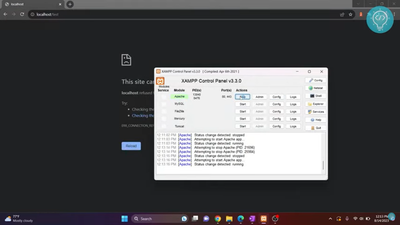 How To Fix Error ‘xampp Localhost Refuse To Connect The Code City